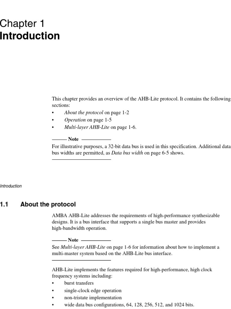 About The Protocol Operation Multi-Layer AHB-Lite | PDF | Office Equipment | Information And ...