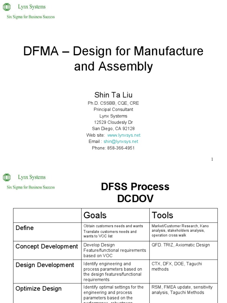 Production MGT Design For Manufacture and Assembly | PDF | Design For ...
