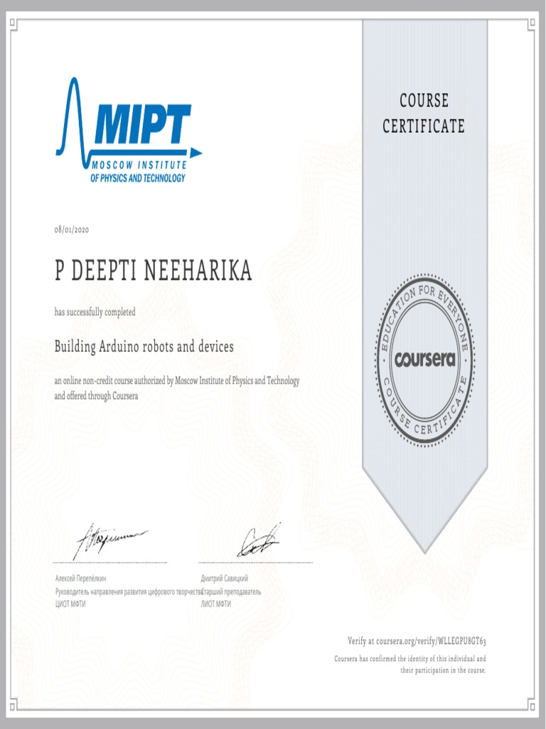 BUILDING ARDUNIO ROBOTS AND DEVICES Coursera PDF | PDF | Arduino | Computing And Information ...