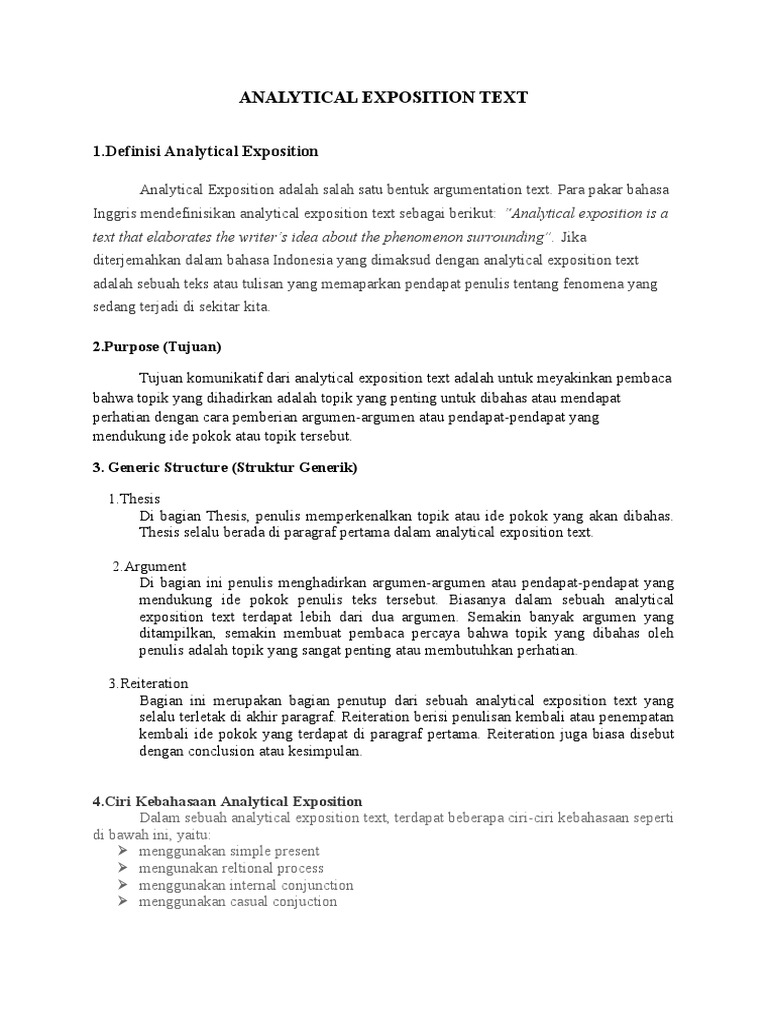 Struktur dan Contoh Teks Analytical Exposition | PDF