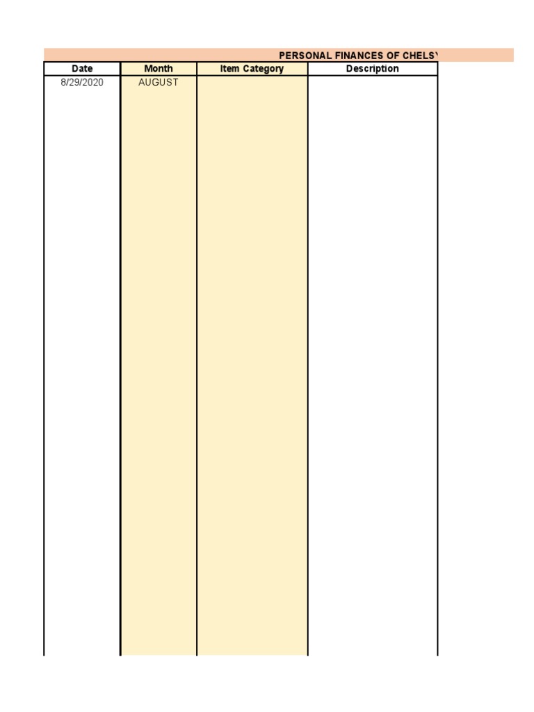 Personal Finance Worksheet - Singles | PDF | Subscription Business ...