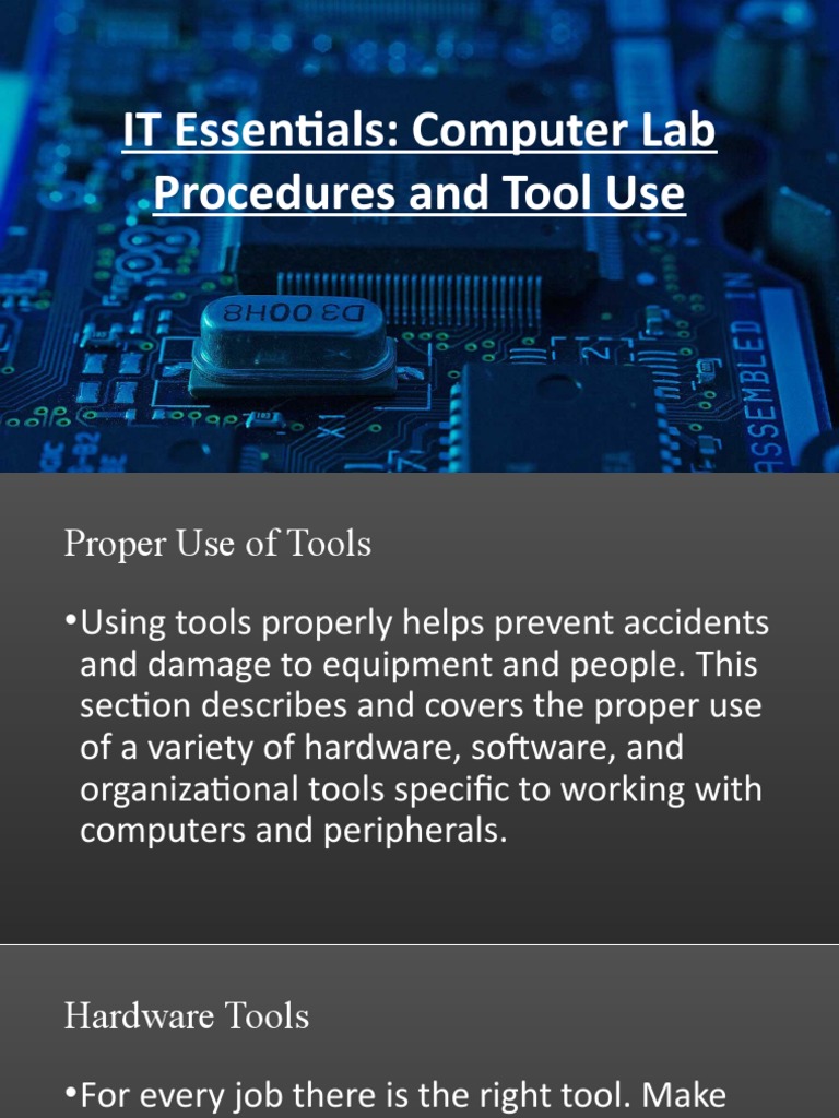IT Essentials: Computer Lab Procedures and Tool Use | PDF | Spyware ...