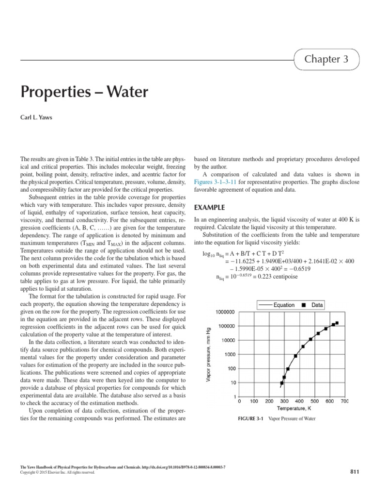 Properties of Water | PDF | Viscosity | Water
