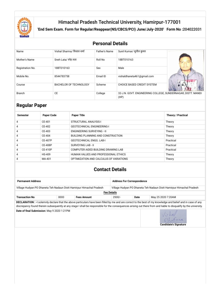 Himachal Pradesh Technical University | PDF | Business