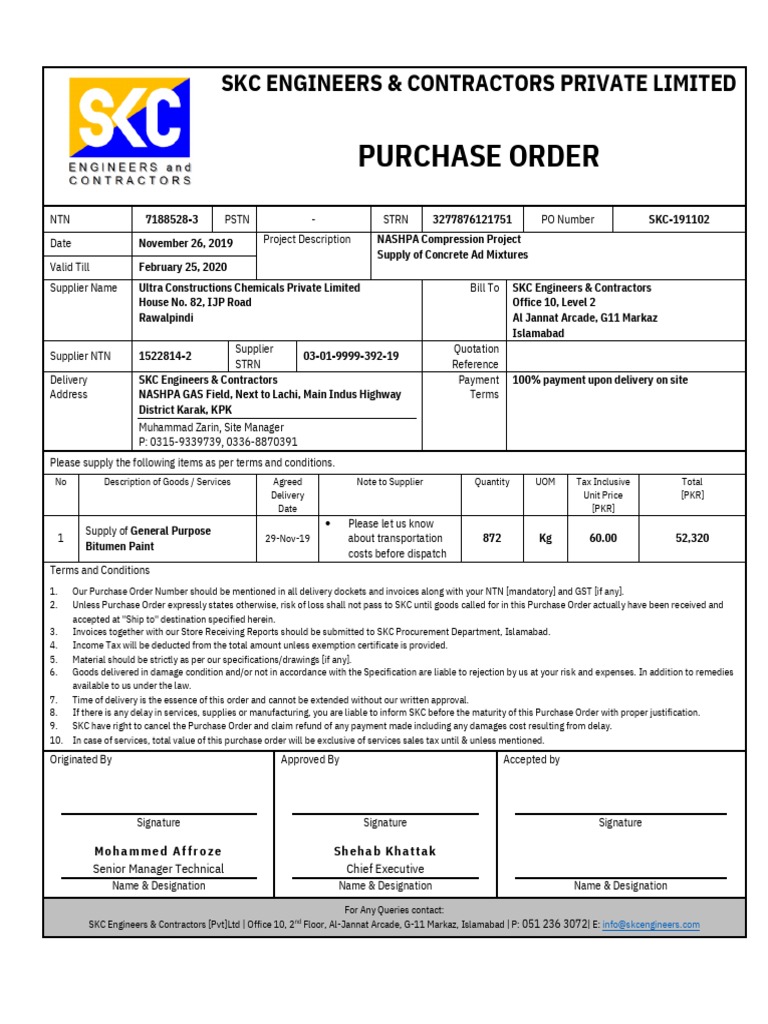 SKC-191102 - NASHPA-ULTRA-Bitumen | PDF | Invoice | Government Finances