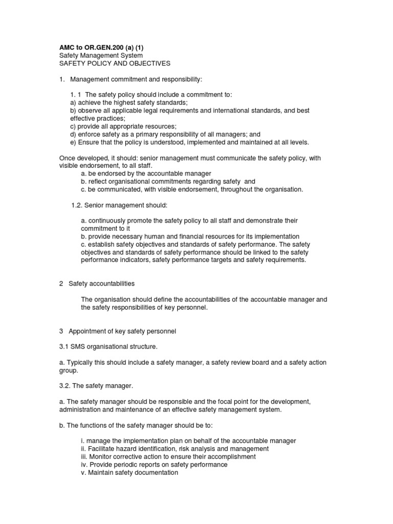 AMC To OR - GEN - 200 - A - 1 | PDF | Safety | Risk Management