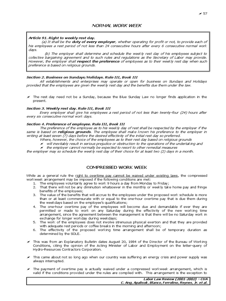 Labor Review 3 of 4 | PDF | Overtime | Workweek And Weekend