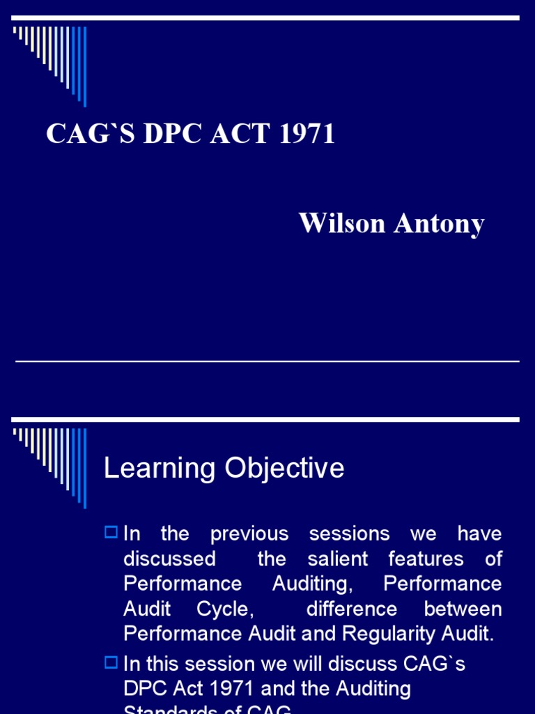 1 - CAG DPC Act | PDF | Audit | Government Information