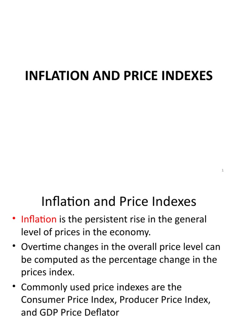 Inflation and Price Indexes | PDF | Consumer Price Index | Gdp Deflator