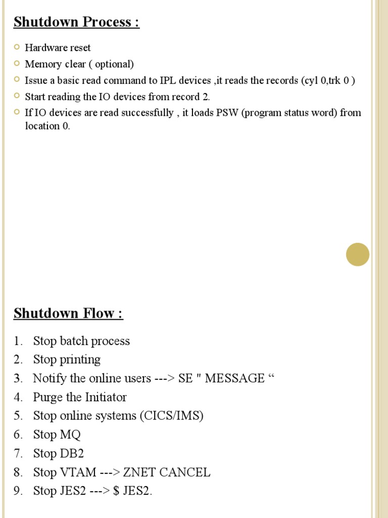 Shutdown Process | PDF
