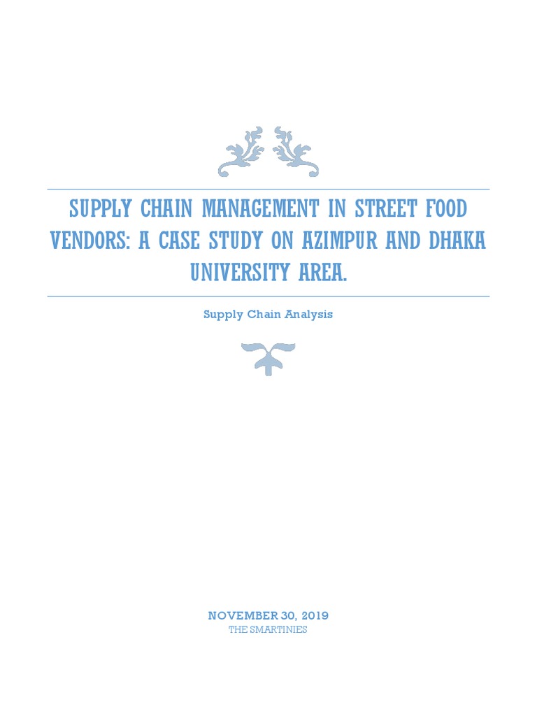 Street Food Supply Chain Study | PDF | Inventory | Foods
