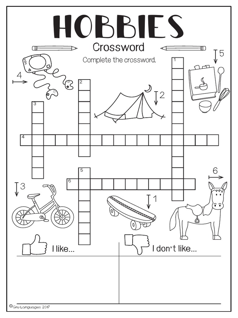 Hobby Crossword | PDF
