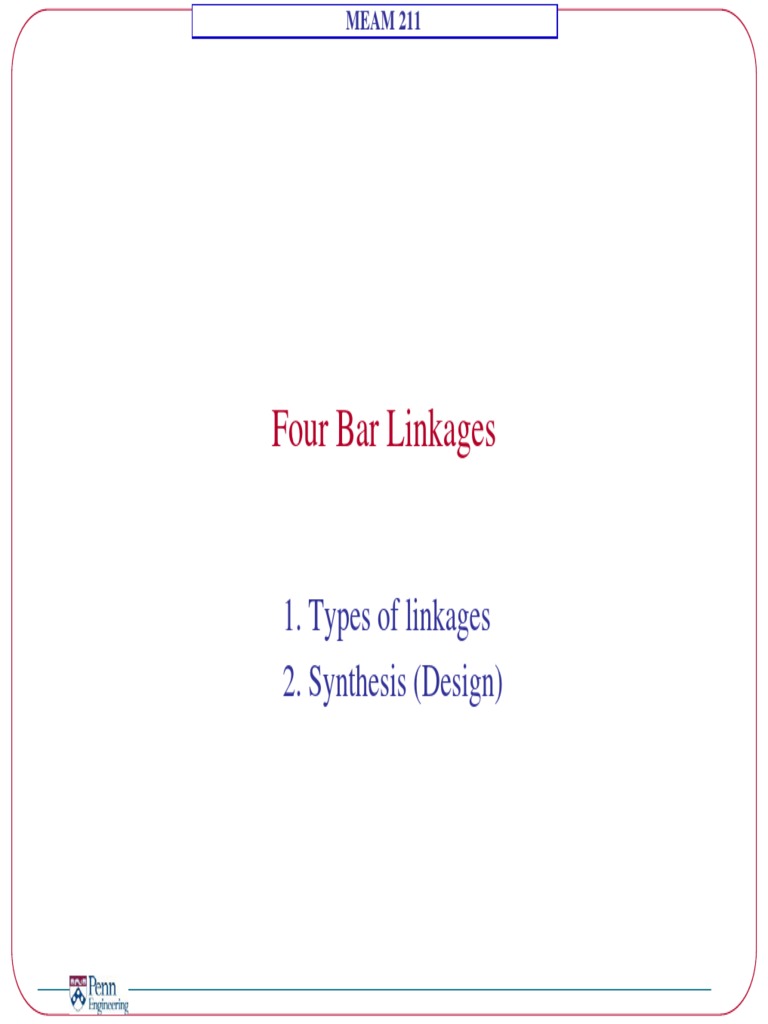 Four Bar Linkage Design | PDF | Euclidean Geometry | Equipment