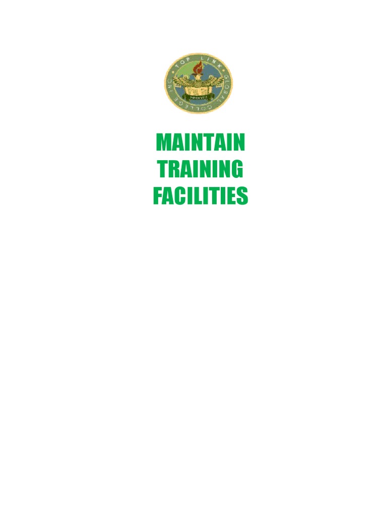 Maintain Training Facilities | PDF | Waste Management | Waste
