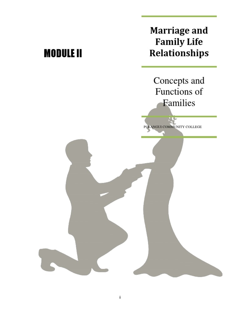 Marriage and Family Relationships (Module 2) | PDF | Family | Marriage