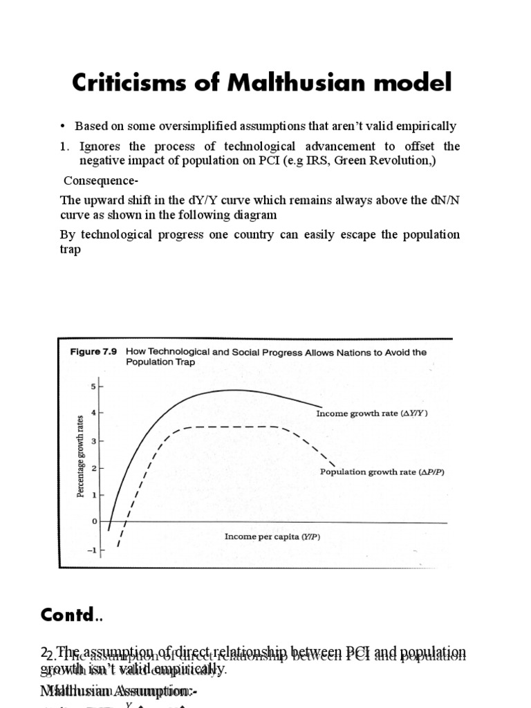 Criticisms of Malthusian Model | PDF