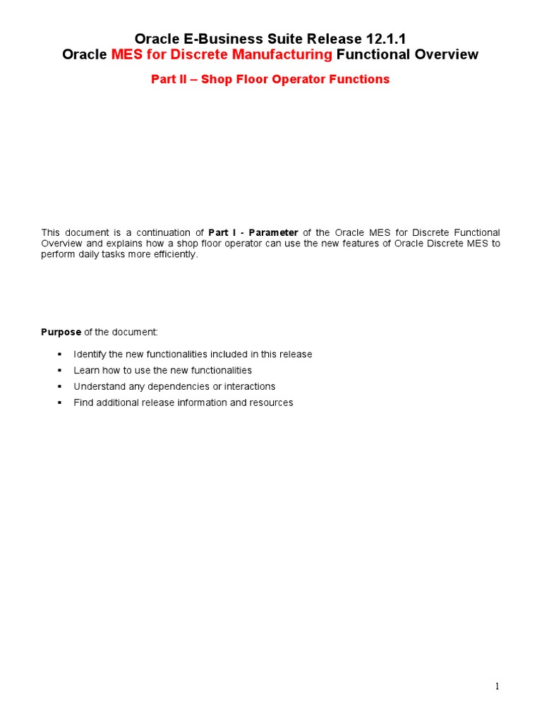 Oracle ShopFloor Operator Functions | PDF | Automation | Icon (Computing)