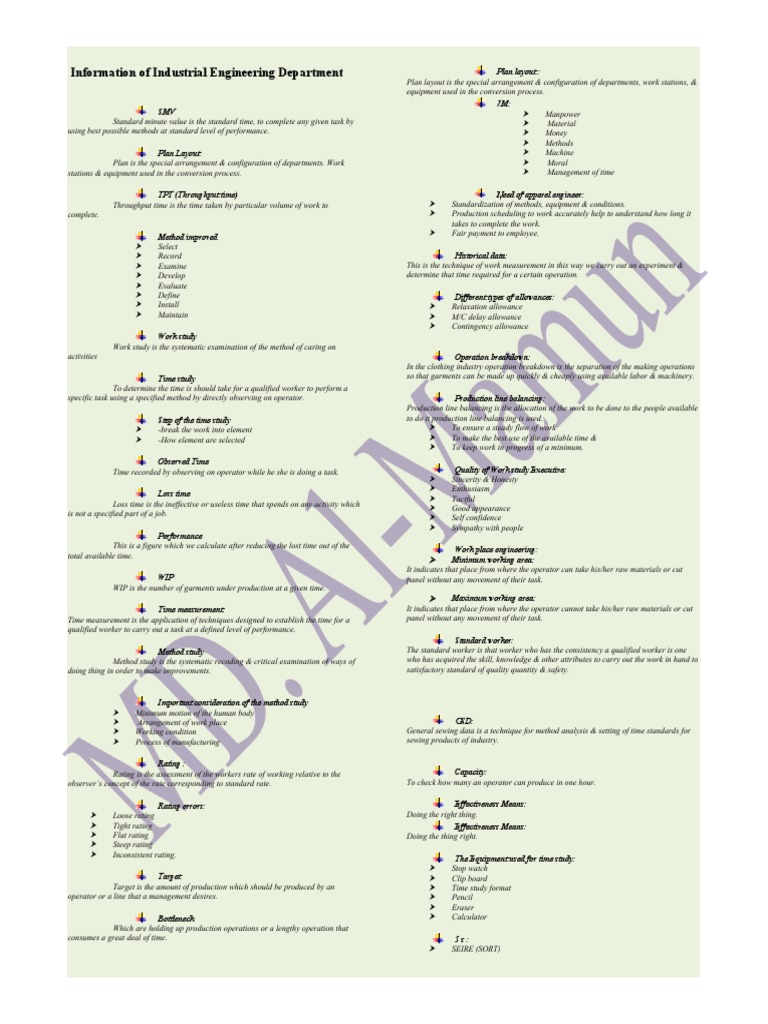 Information of Industrial Engineering Department | PDF | Business | Nature