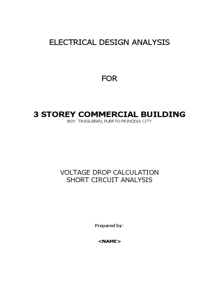 Electrical Design Analysis: 3 Storey Commercial Building | PDF | Force ...