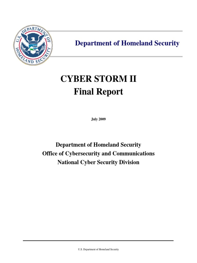 Cyber Storm 3 | PDF | Cyberwarfare | Security