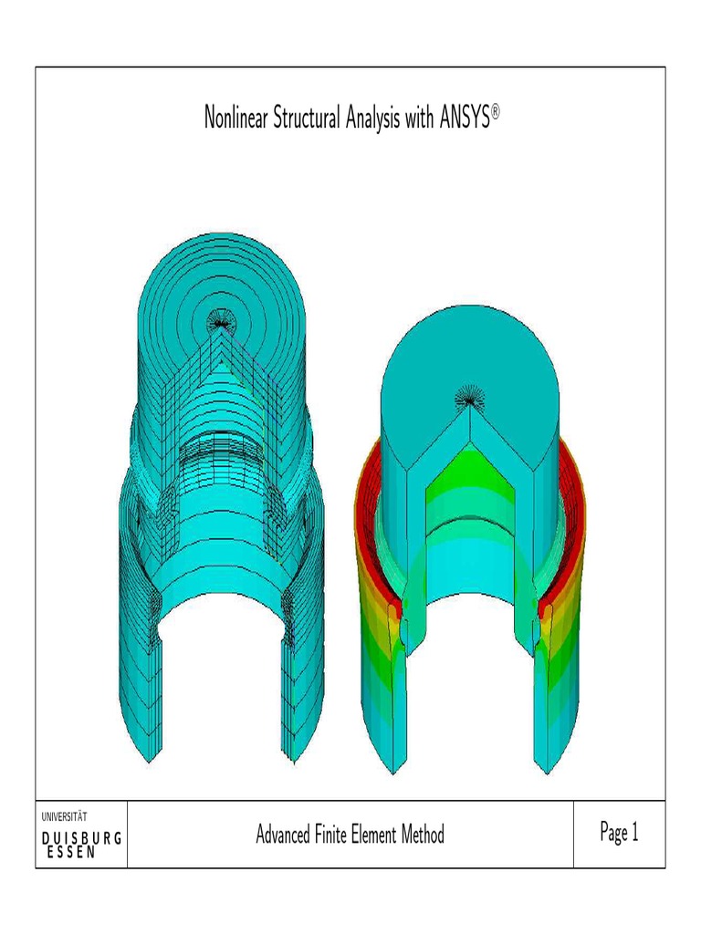Nonlinear Structural Analysis With ANSYS: Advanced Finite Element ...