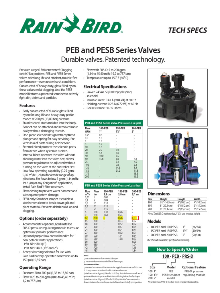 PEB and PESB Series Valves: Durable Valves. Patented Technology | PDF ...