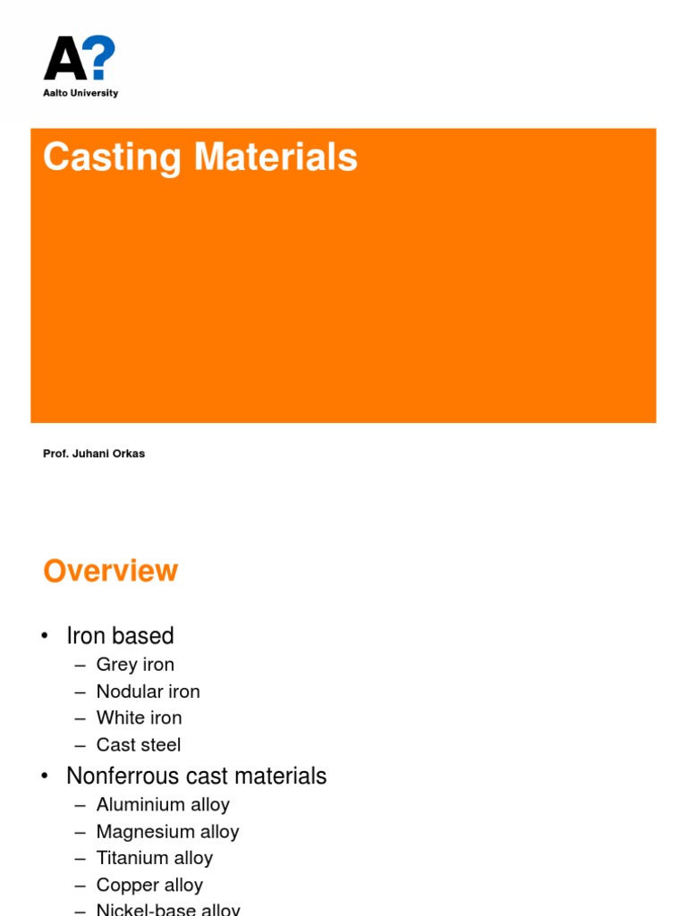 Casting Materials 2015 | PDF | Cast Iron | Alloy