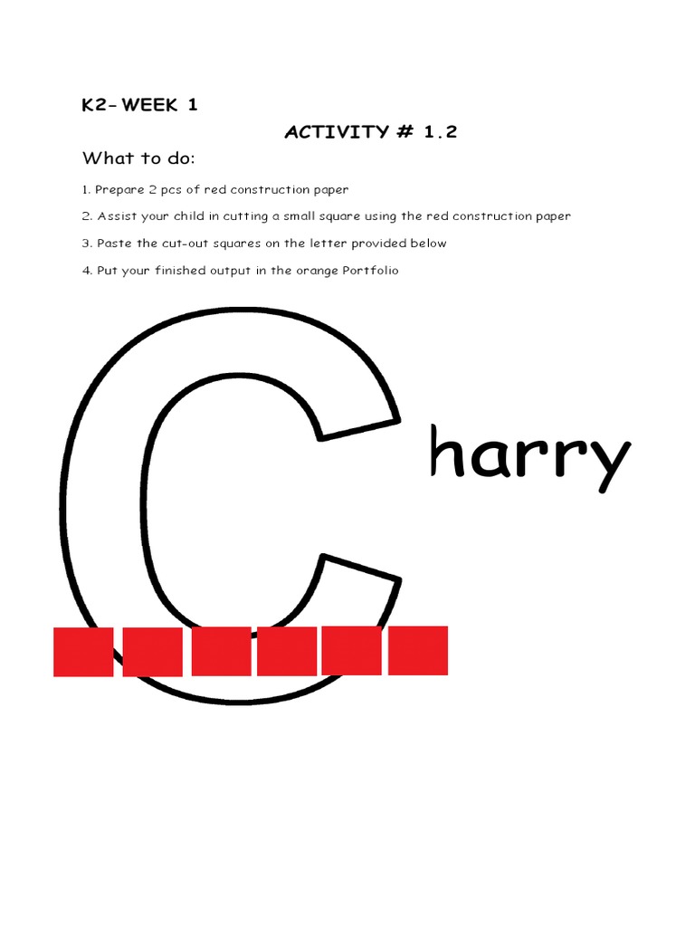 k2 Hands On Activities Week 1.2 | PDF