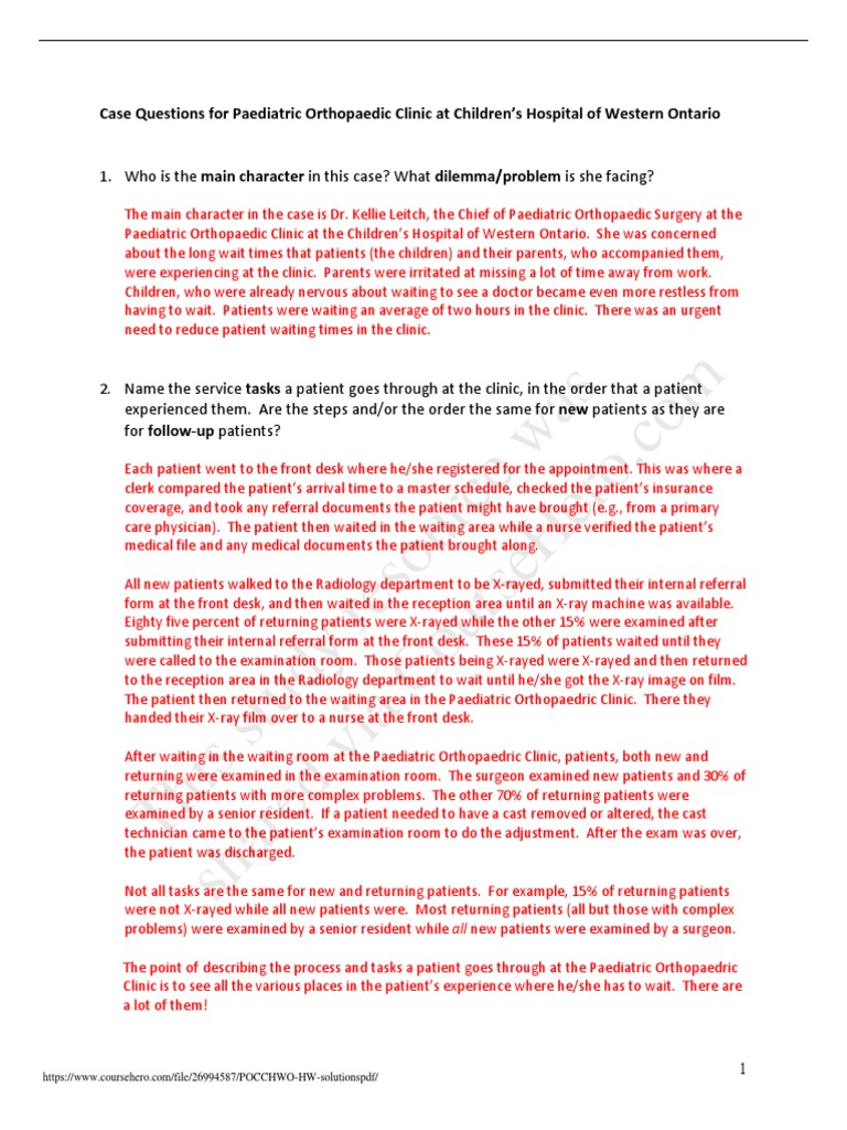 POC CHWO HW Solutions PDF | PDF | Radiology | Clinical Medicine