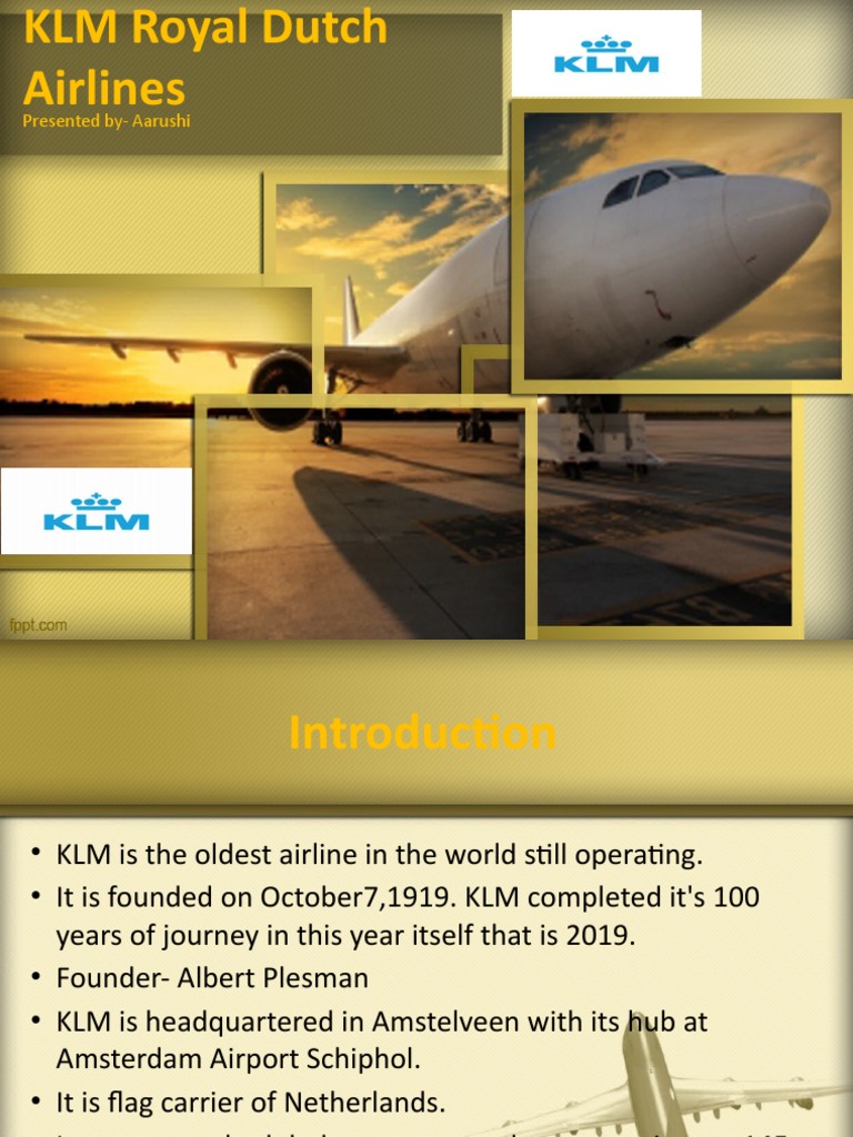 KLM Presentation | Download Free PDF | Airlines | Aviation