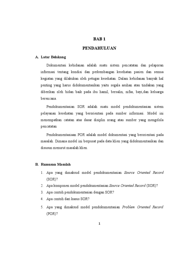 Contoh SOR | PDF