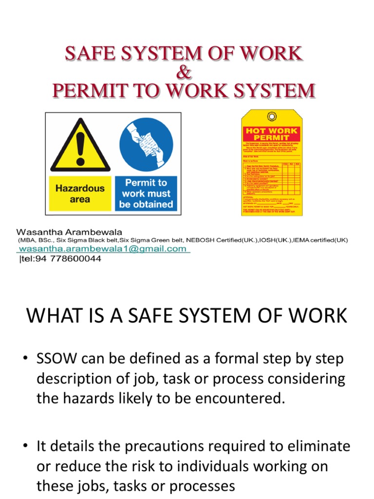 NIOSH Work Permit System New | PDF | Occupational Safety And Health ...