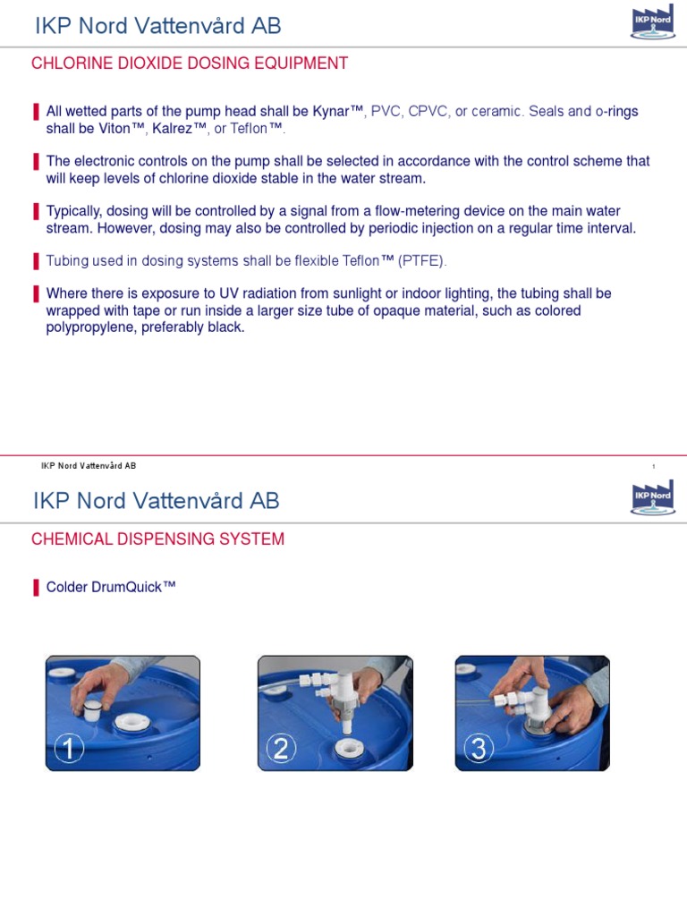 Chlorine Dioxide Material Compatibility | PDF | Polyvinyl Chloride ...