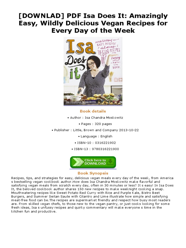 Leopoldo Downlad PDF Isa Does It Amazingly Easy Wildly Delicious Vegan ...