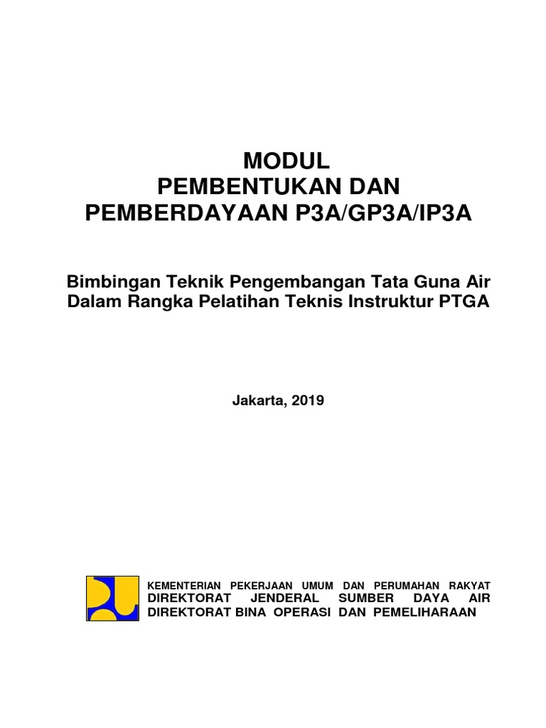 4be5a Modul Pembentukan Dan Pemberdayaan P3A | PDF