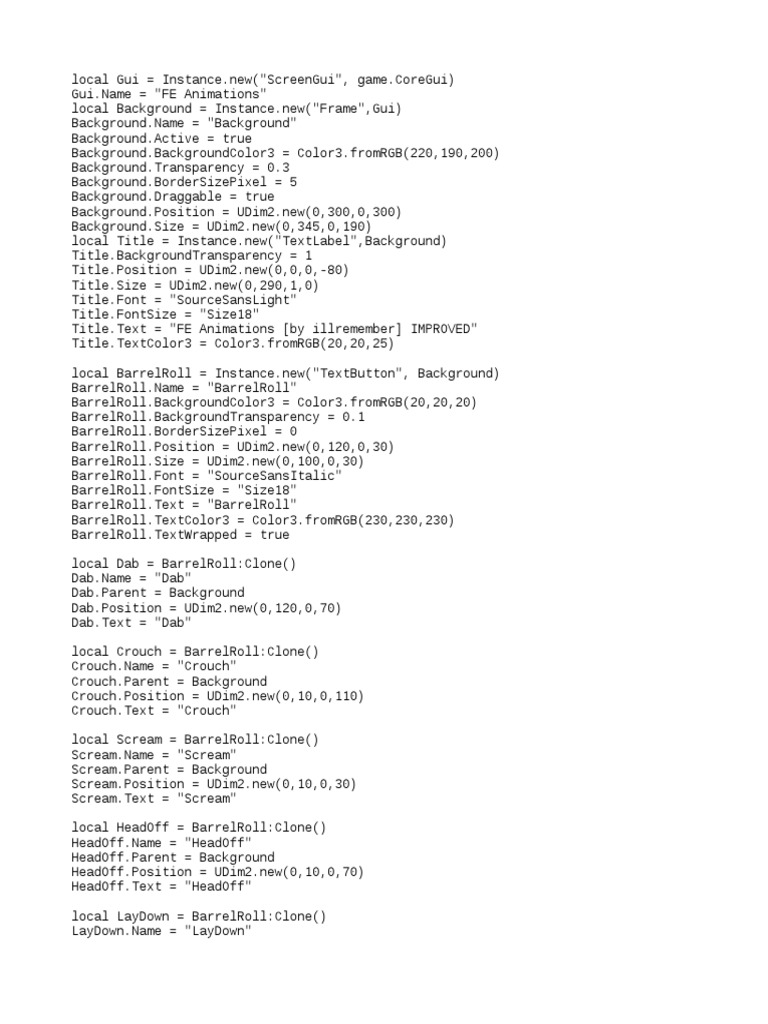 (FE) Animations Gui 1 | PDF