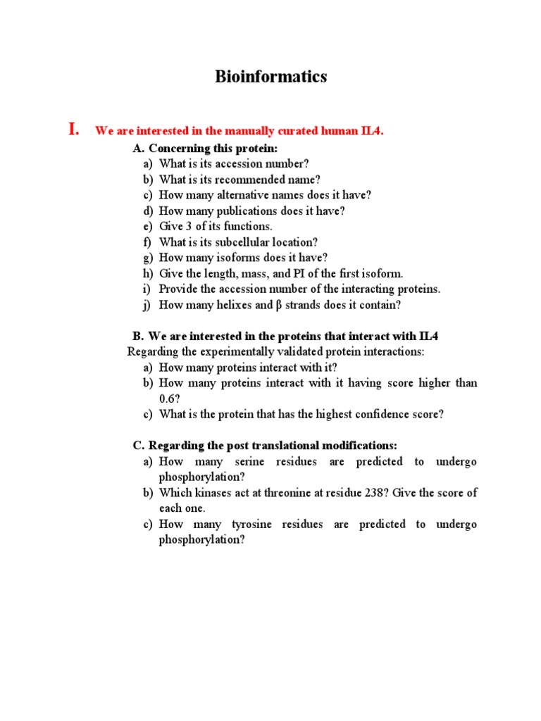 Bioinformatics Exercises Final | PDF | Micro Rna | Protein Isoform