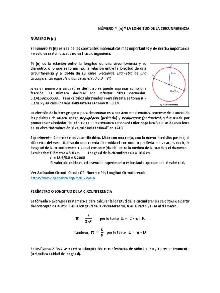 Que Es Pi | PDF | Pi | Espacio
