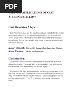 Comparison Table of Cast Aluminum Alloy Grades | PDF | Metals ...