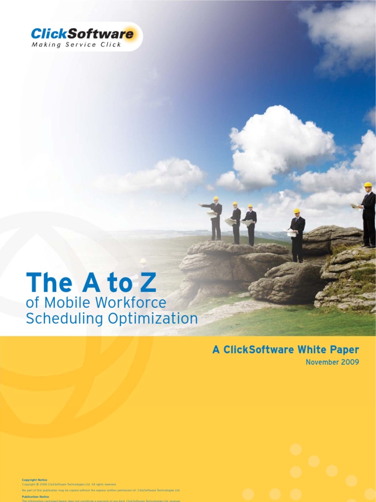 Clicksoftware A Z Of Scheduling Optimization Nov 09 Pdf
