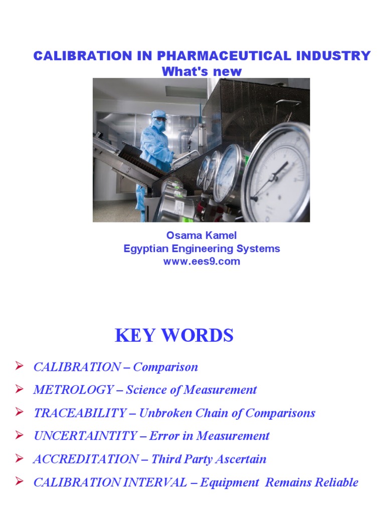 Calibration in Pharmaceutical Industry | PDF | Calibration | Metrology