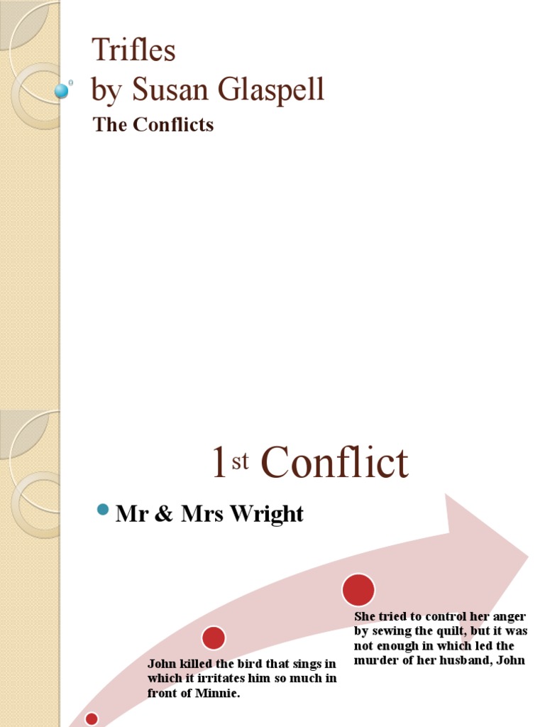 Trifles by Susan Glaspell: The Conflicts | PDF | Works Based On Actual ...