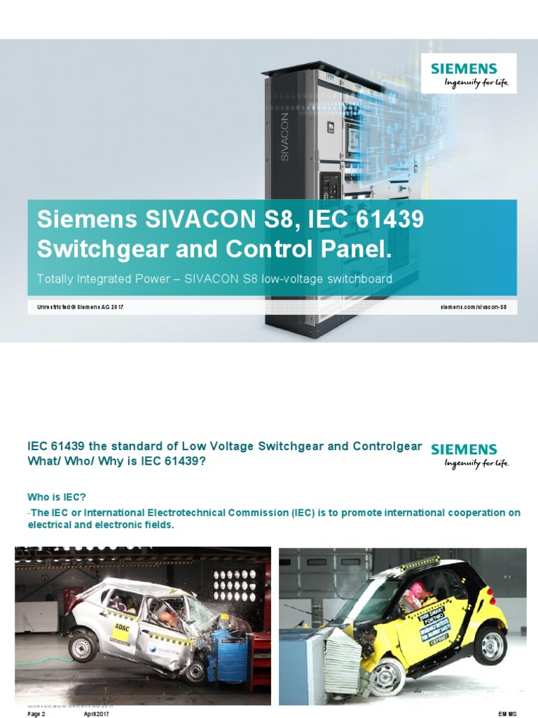 Siemens SIVACON S8, IEC 61439 Switchgear and Control Panel | PDF ...