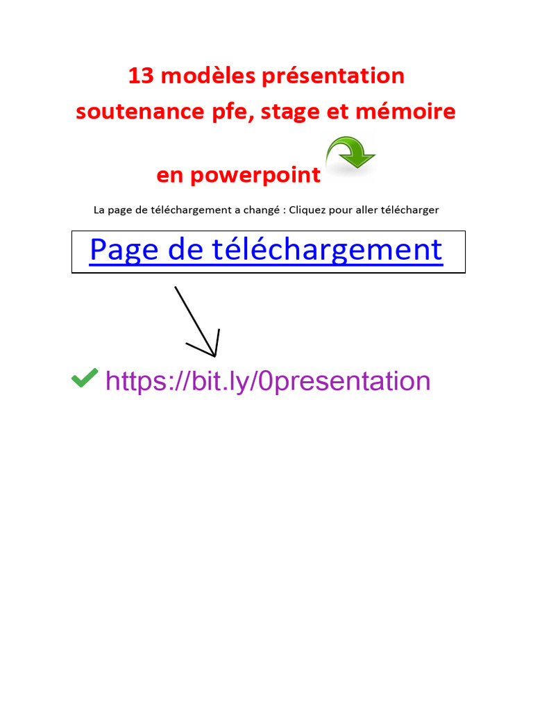 D 13 Modèles Présentation Soutenance Pfe, Stage Et Mémoire en Powerpoint | PDF