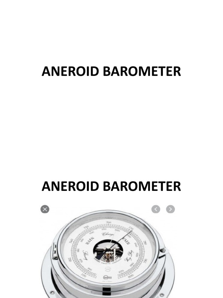 Aneroid Barometer | Download Free PDF | Pressure Measurement | Vacuum
