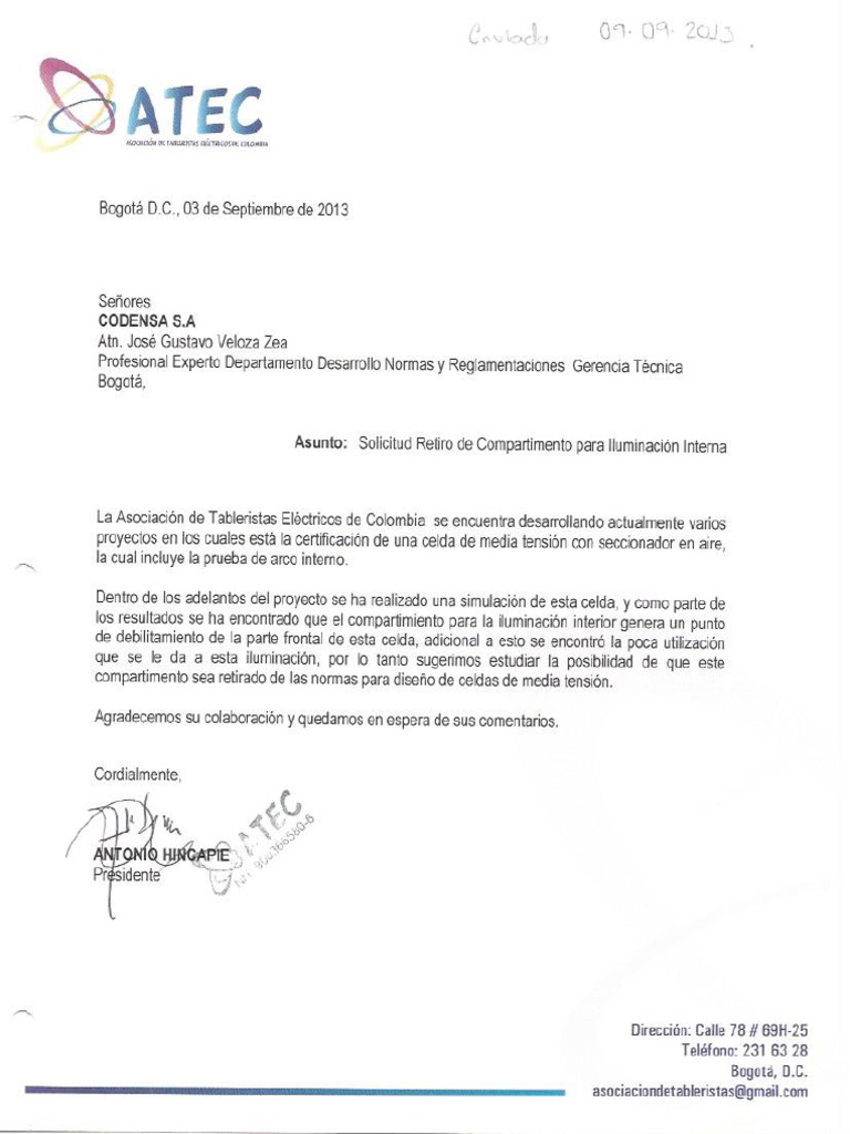 Carta Respuesta Codensa - Iluminación PDF | PDF