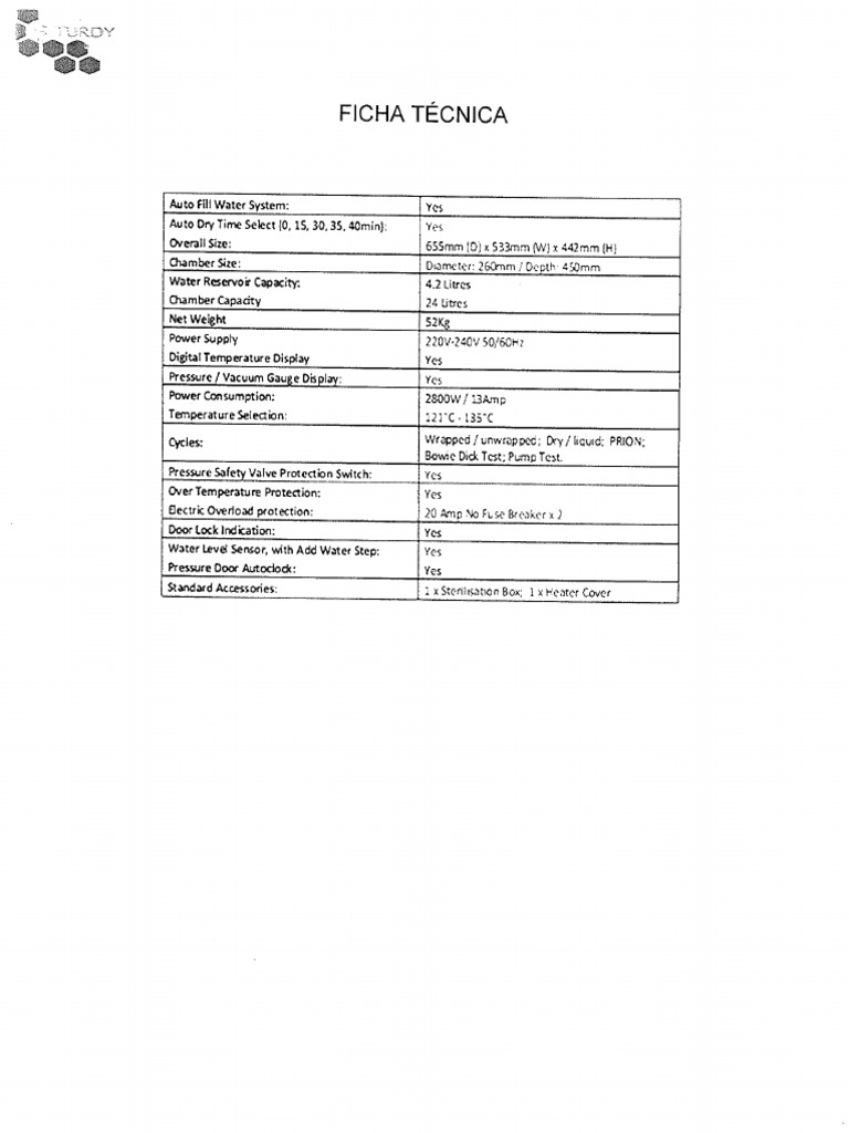 Manual Esterilizador Sa-260ma | PDF