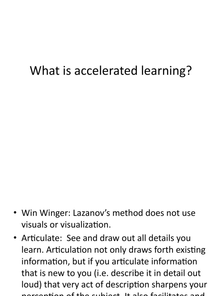 What Is AcceleratedLearning | PDF | Mental Image | Neuropsychology