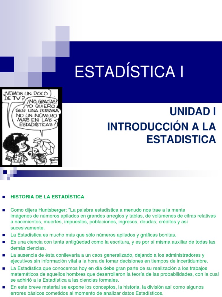 Unidad I Mat210 | PDF | Nivel de medida | Estadísticas