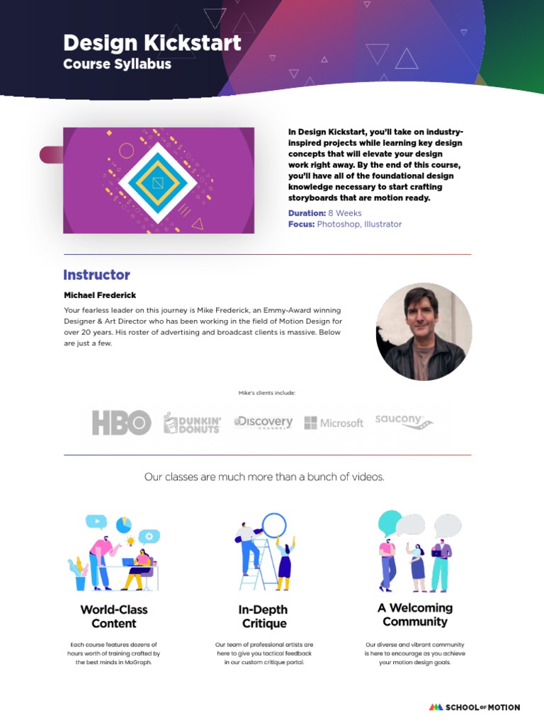 Design Kickstart: Course Syllabus | PDF | Educational Psychology | Design